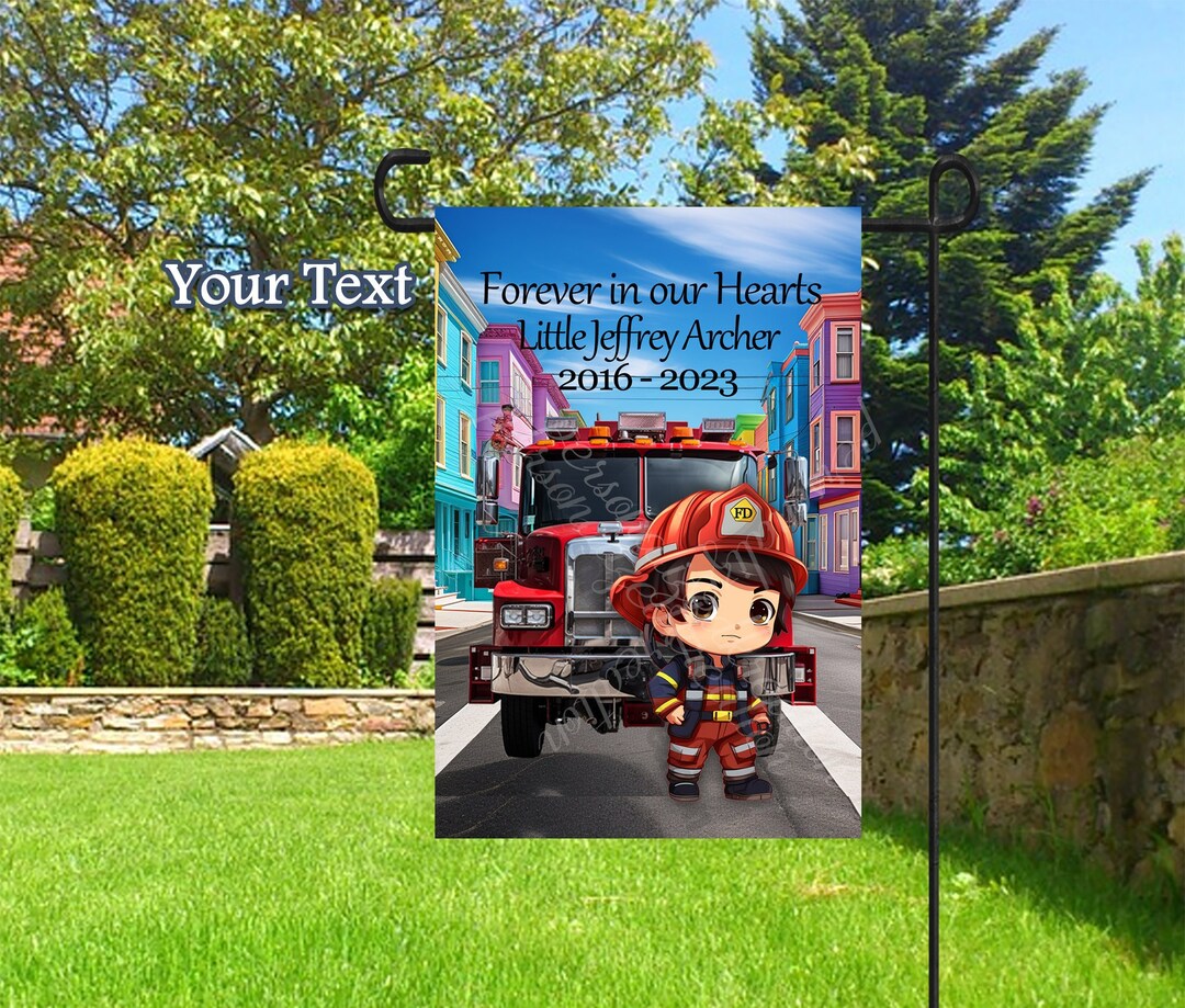 Personalized Child Loss Memorial Flag Little Firefighter - Etsy