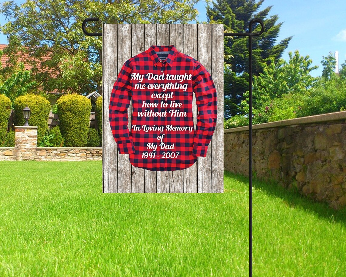 In Memory of Dad Memorial Flag Personalized Sympathy Flag - Etsy