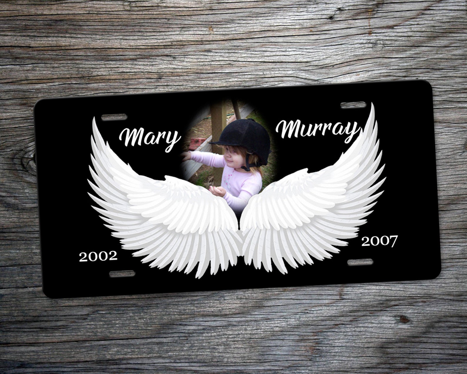 Memorial Personalized License Plate In Memory Photo License | Etsy