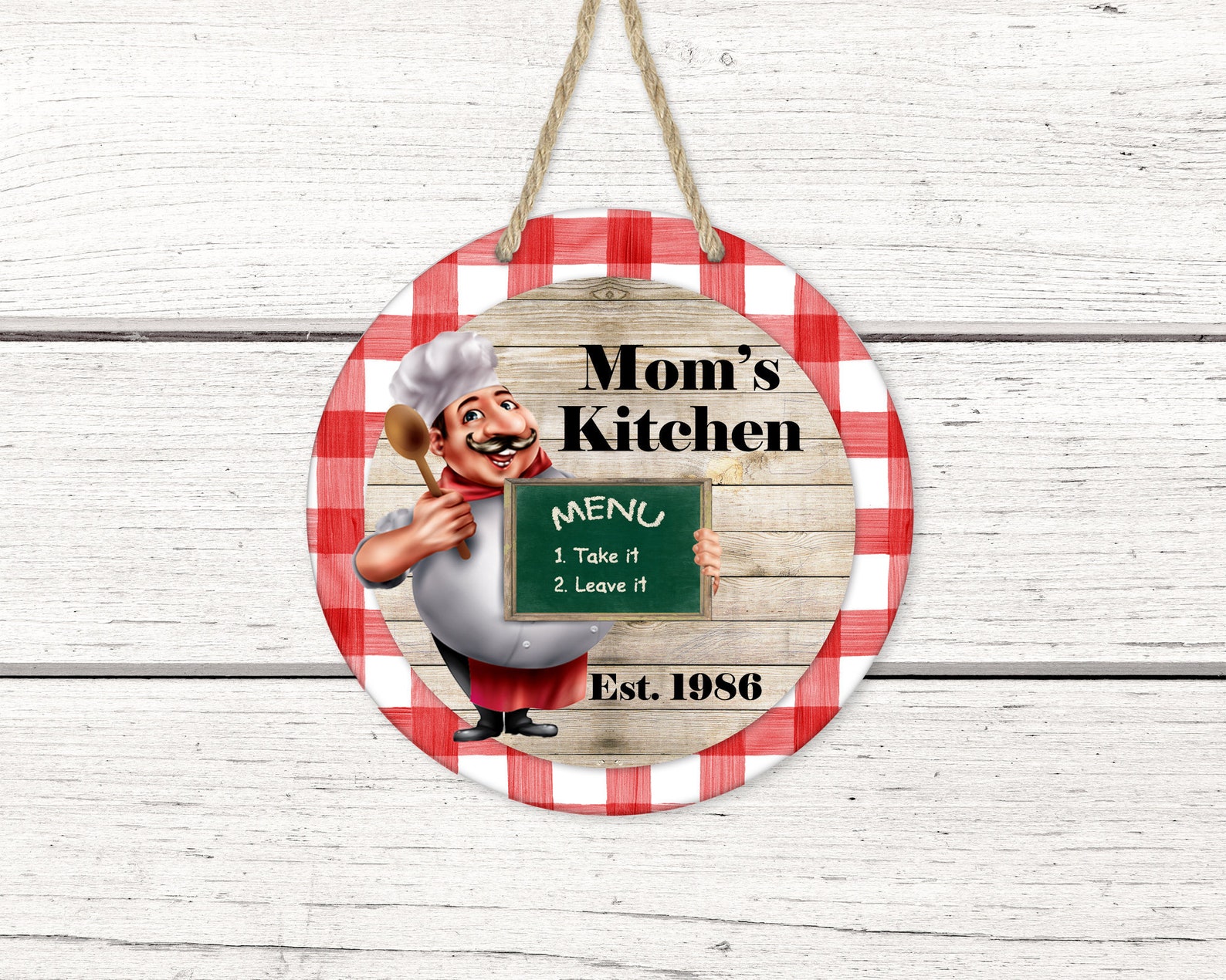 Kitchen Chef Sign. Personalized Chef Kitchen Sign Moms - Etsy