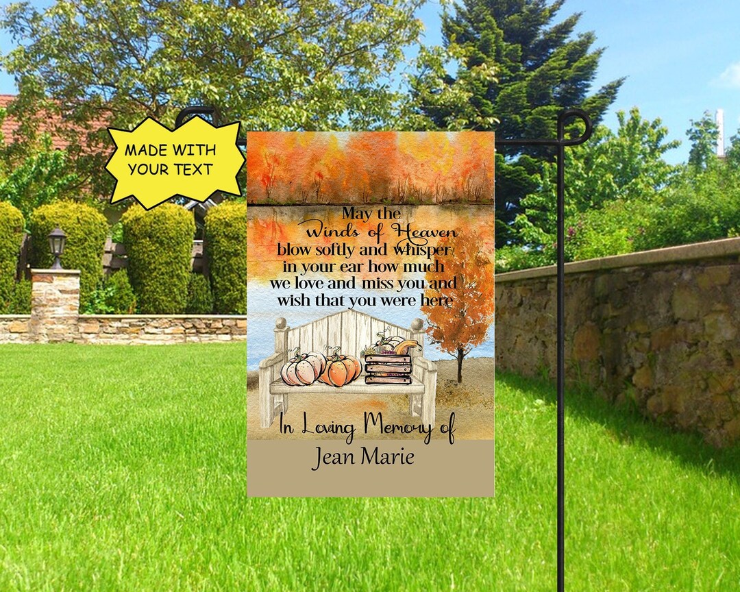 In Loving Memory Personalized Fall Flag, Remembrance Fall Flag ...