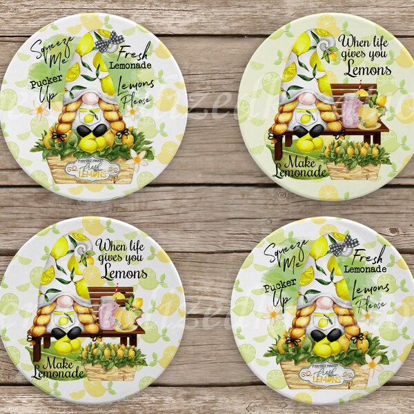 Lemon Coasters - Etsy