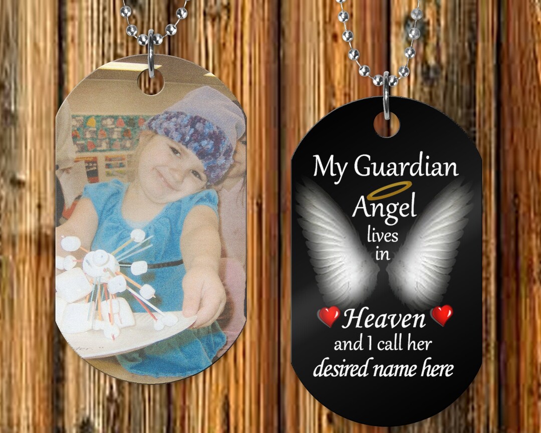 Memorial Photo Jewelry, Memorial Dog Tag, in Memory Dogtag, Wife ...