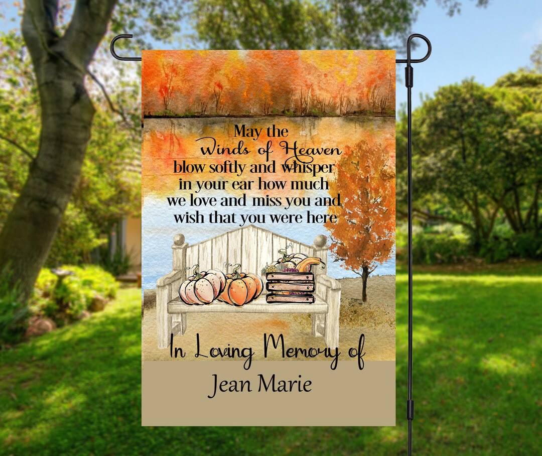 In Loving Memory Personalized Fall Flag, Remembrance Fall Flag ...