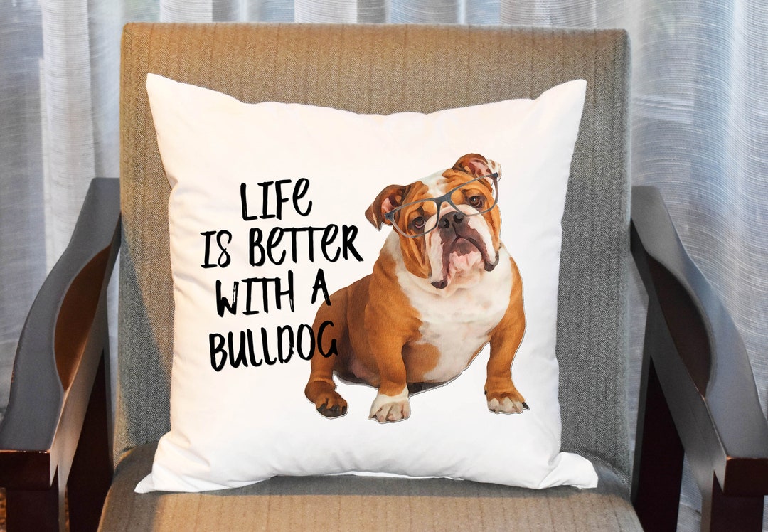 English Bulldog Pillow Bulldog Gift Bulldog Decor Dog Lover - Etsy