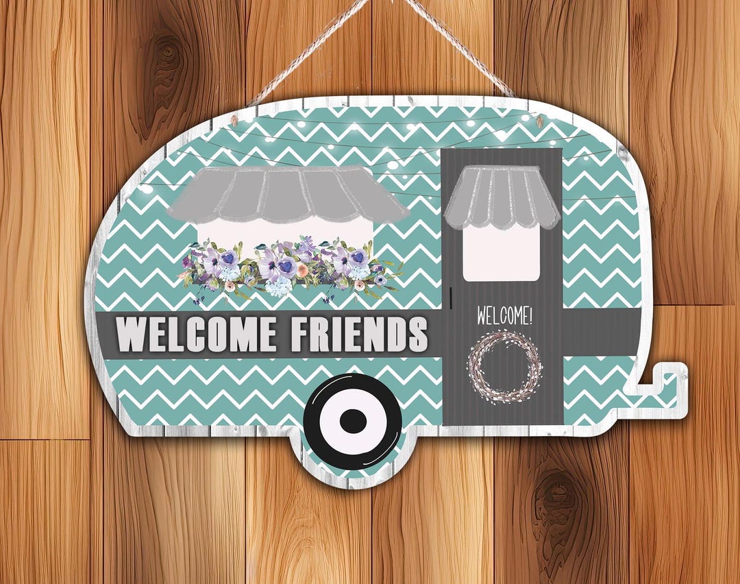 Personalized Family Camper Sign - Custom Family Name Decor - Rustic ...