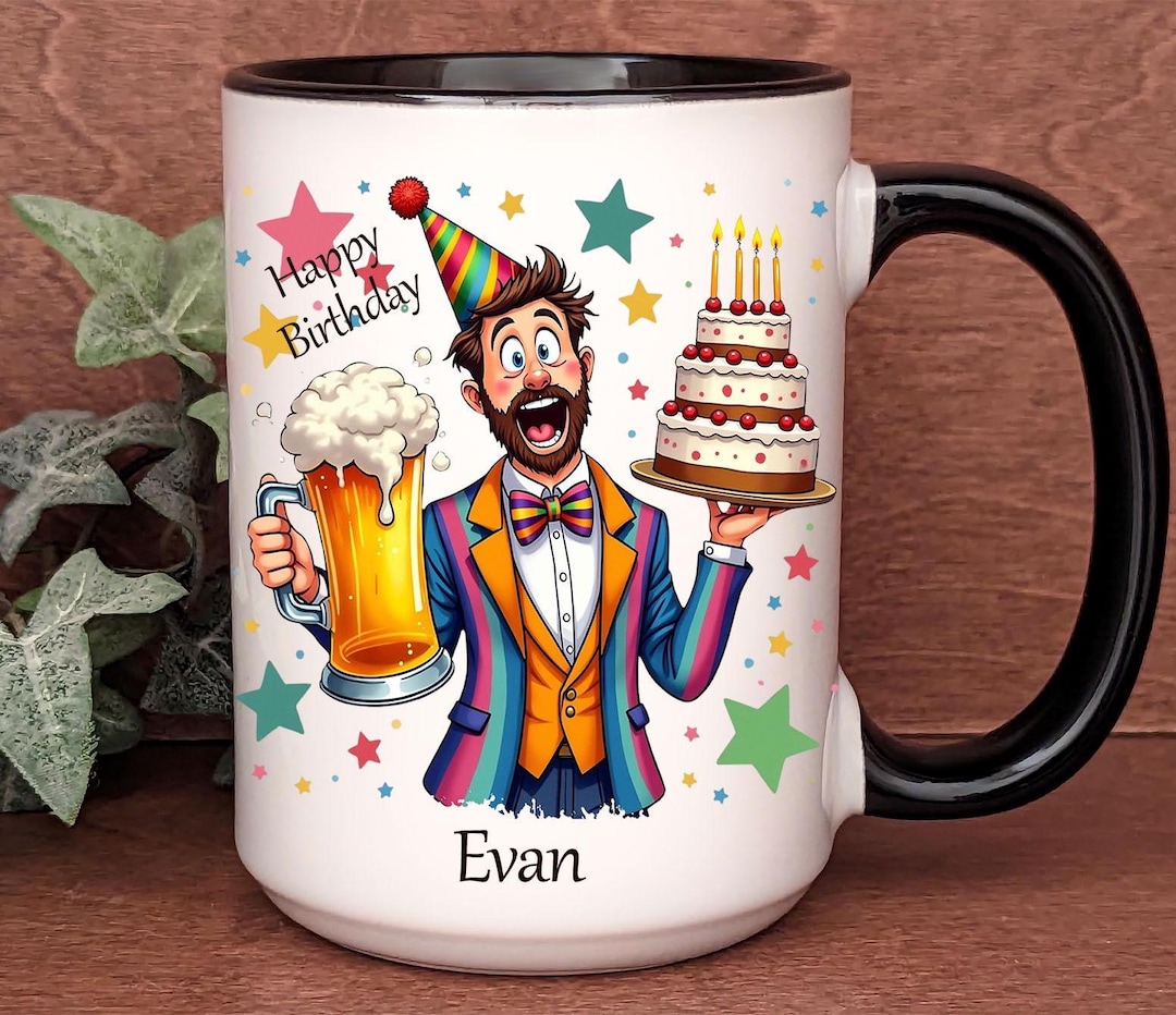 Personalized Birthday Mug – Custom Name Cup - Funny Gift for Him ...