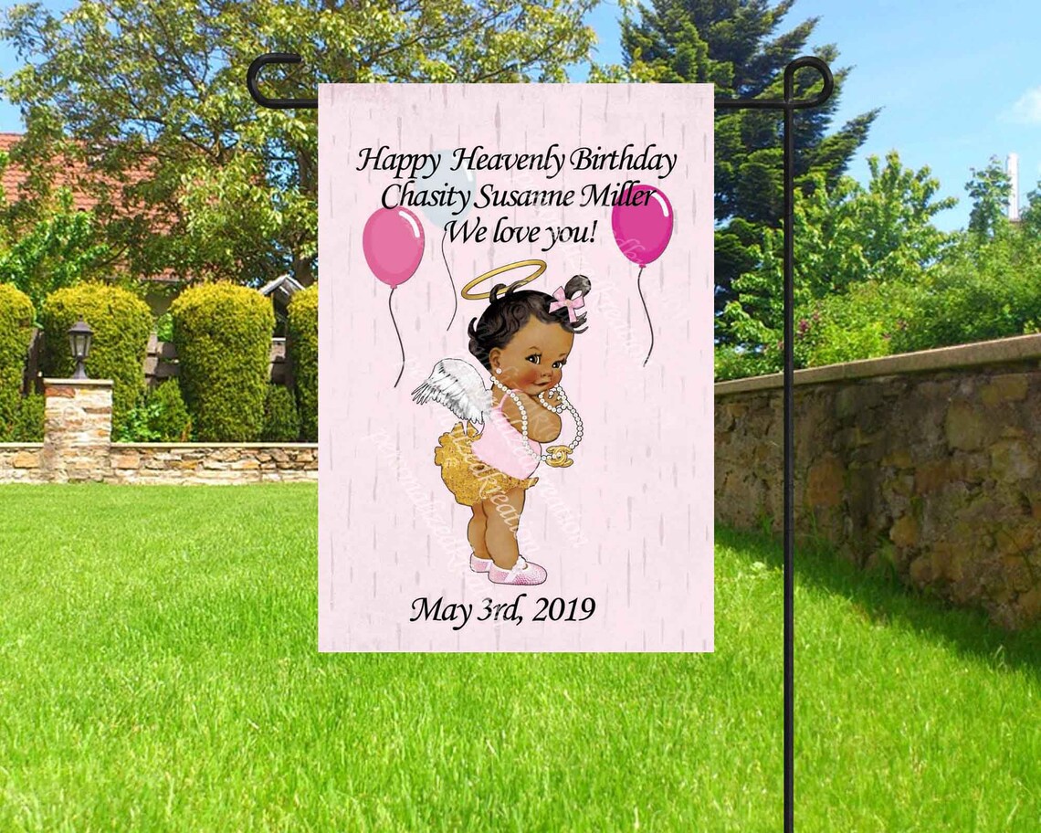 Birthday In Heaven Flag Child Loss Flag Cemetery Decoration | Etsy
