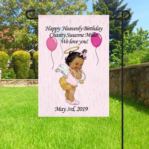 Birthday in Heaven Flag, Child Loss Flag, Cemetery Decoration, Infant ...