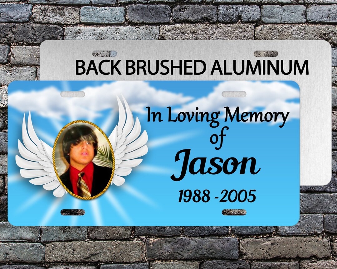 Custom Memorial License Plate, Personalize in Memory Car Tag, in Loving ...