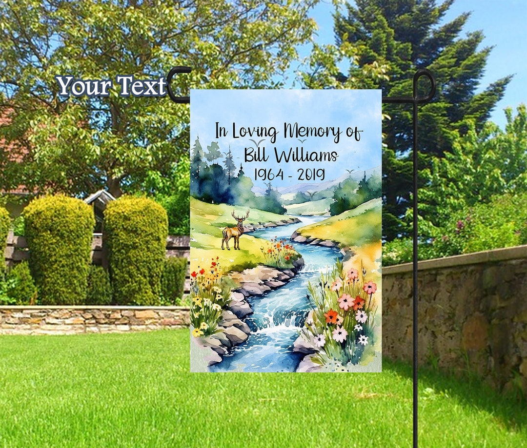 In Loving Memory Flag, Cemetery Decoration, Memorial Garden ... In Loving Memory Flag, Cemetery Decoration, Memorial Garden ...