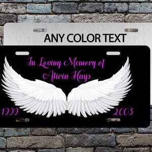 Personalized in Loving Memory Custom License Plate – Memorial Keepsake ...