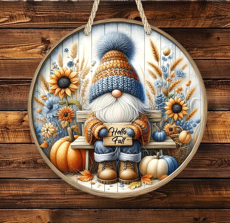 Personalized Fall Gnome Sign: Custom Family Name Autumn Decor - Etsy