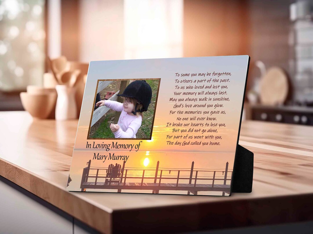 Personalized Memorial Photo Plaque With Custom Text | in Loving Memory ...