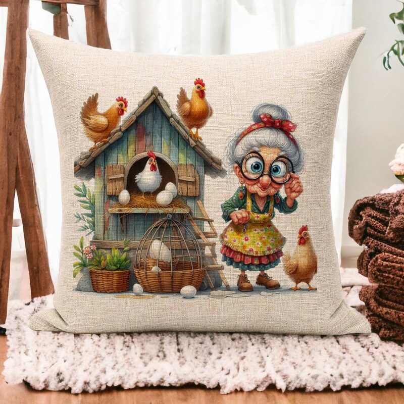 Chicken Throw Pillow - Etsy