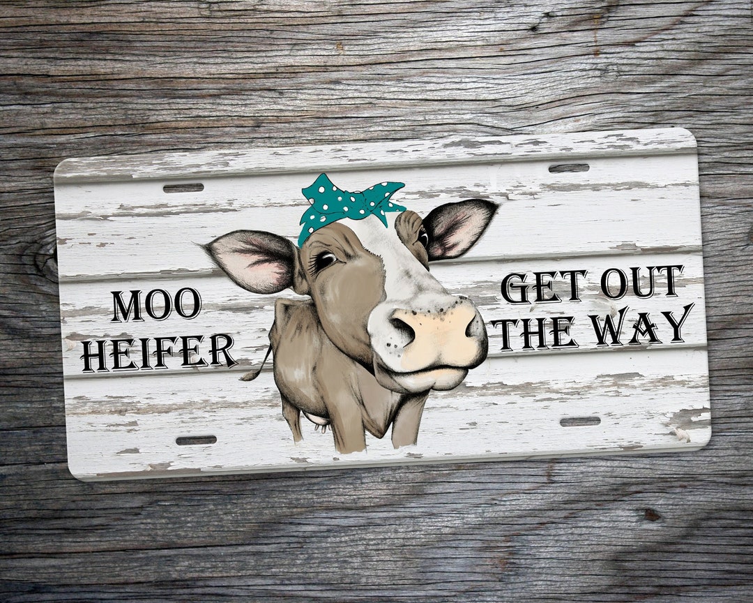 Cow License Plate, Personalized License Plate, Front License Plate - Etsy