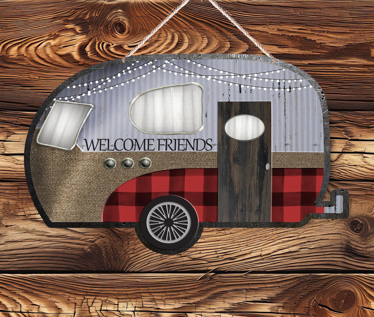 Personalized Rustic Camper Sign - Custom Family Name Plaque - Home ...