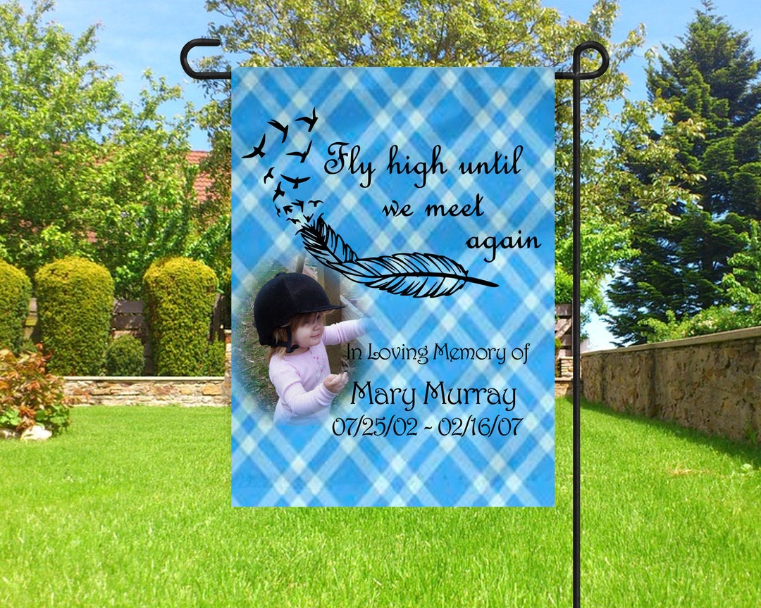 Personalized Flag Garden Flag Garden Decor Memory Garden - Etsy