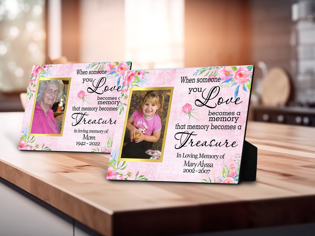 Custom Memorial Photo Frame, Personalized in Loving Memory Keepsake, in ...