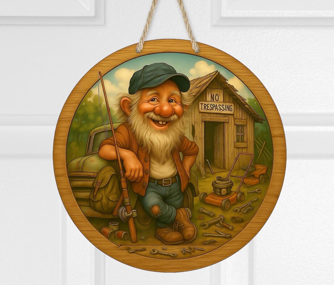 Funny Hillbilly Garage Sign – Rustic Farmhouse Round Wall Art With ...