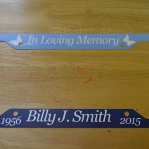 In Memory of License Plate Frames - Etsy