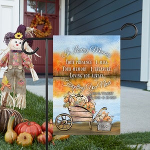 In Loving Memory Personalized Fall Flag, Remembrance Fall Flag ...
