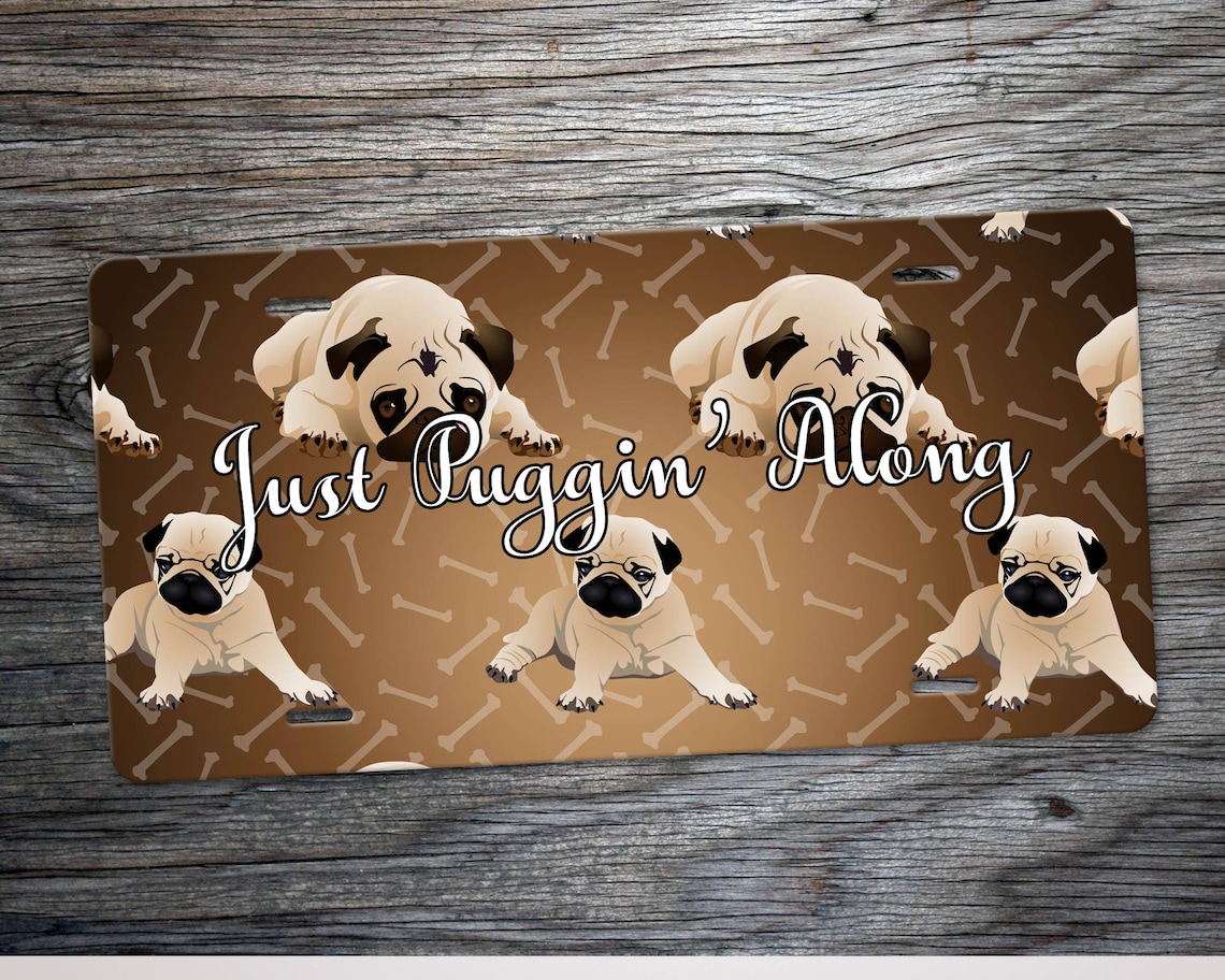 Pug License Car License Plate Pug Gifts Etsy pug-license-car-license-plate-pug-gifts-etsy