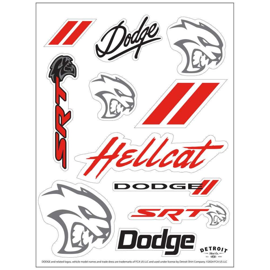 Sticker - Dodge Hellcat Sheet - Etsy