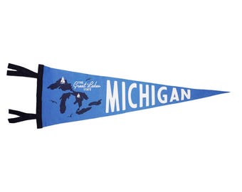 1984 Vintage Michigan Wolverines Football University Pennant 12x30 ...