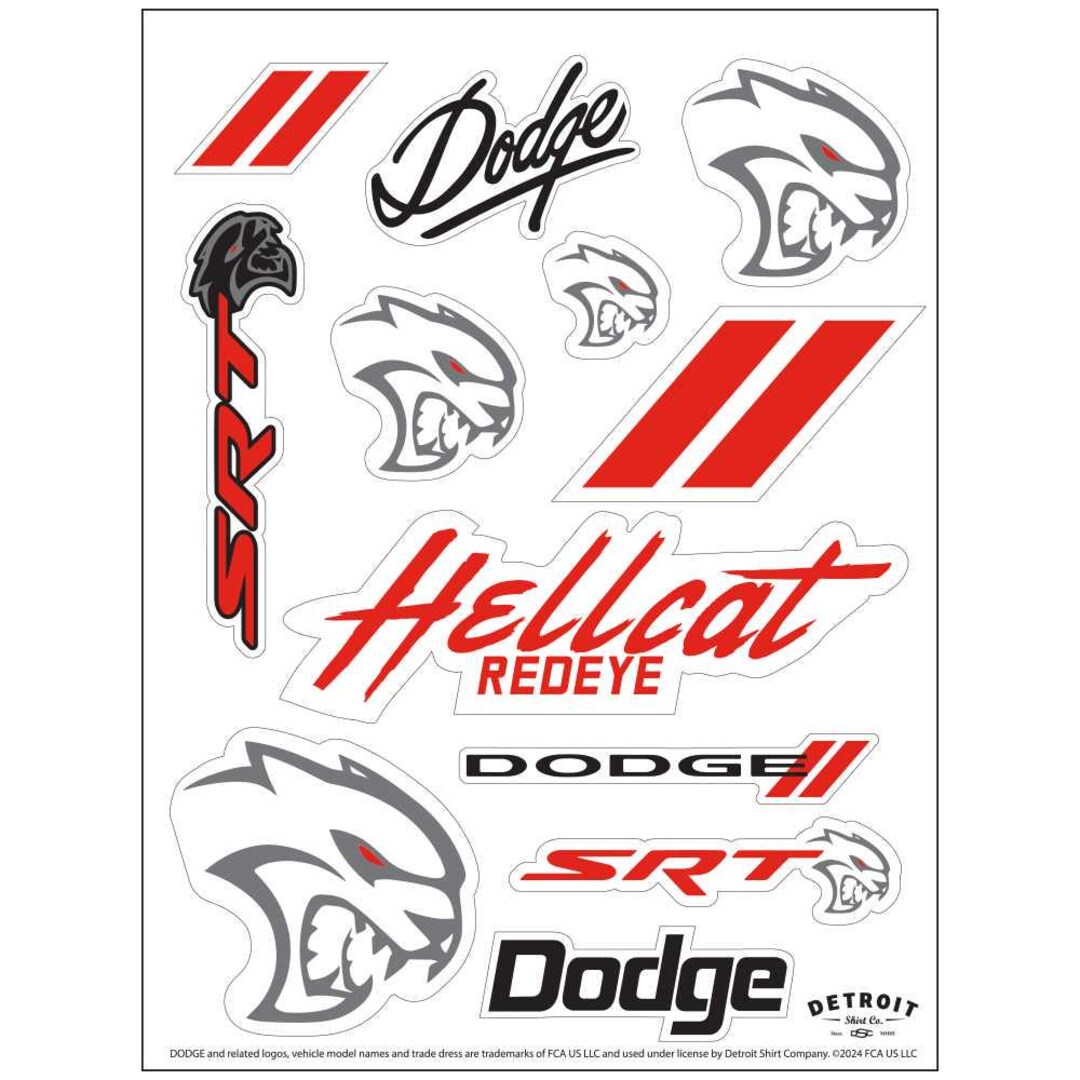 Sticker - Dodge Hellcat Redeye Sheet - Etsy