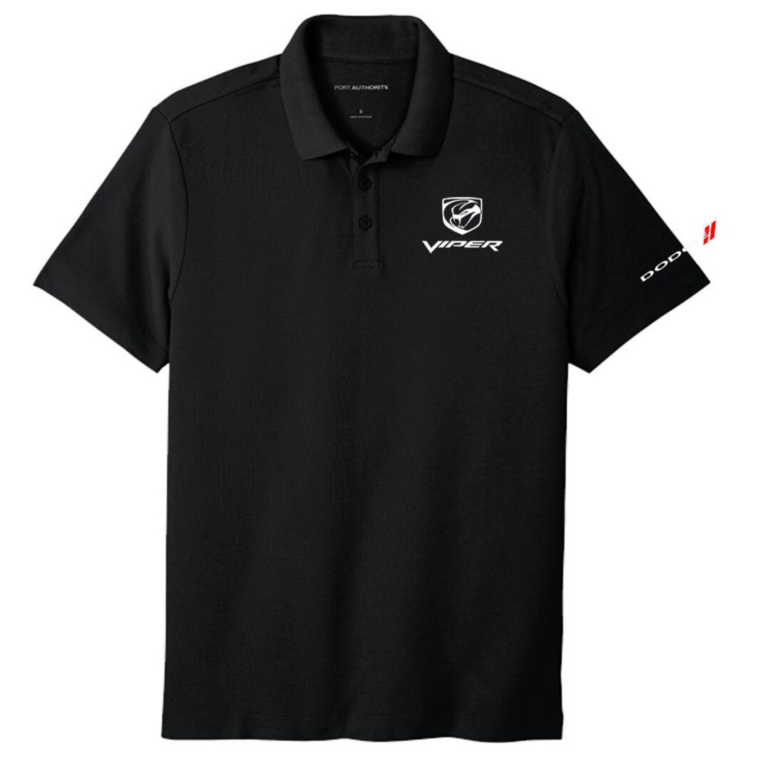 Mens Dodge Viper Stryker Polo Shirt - Black - Etsy