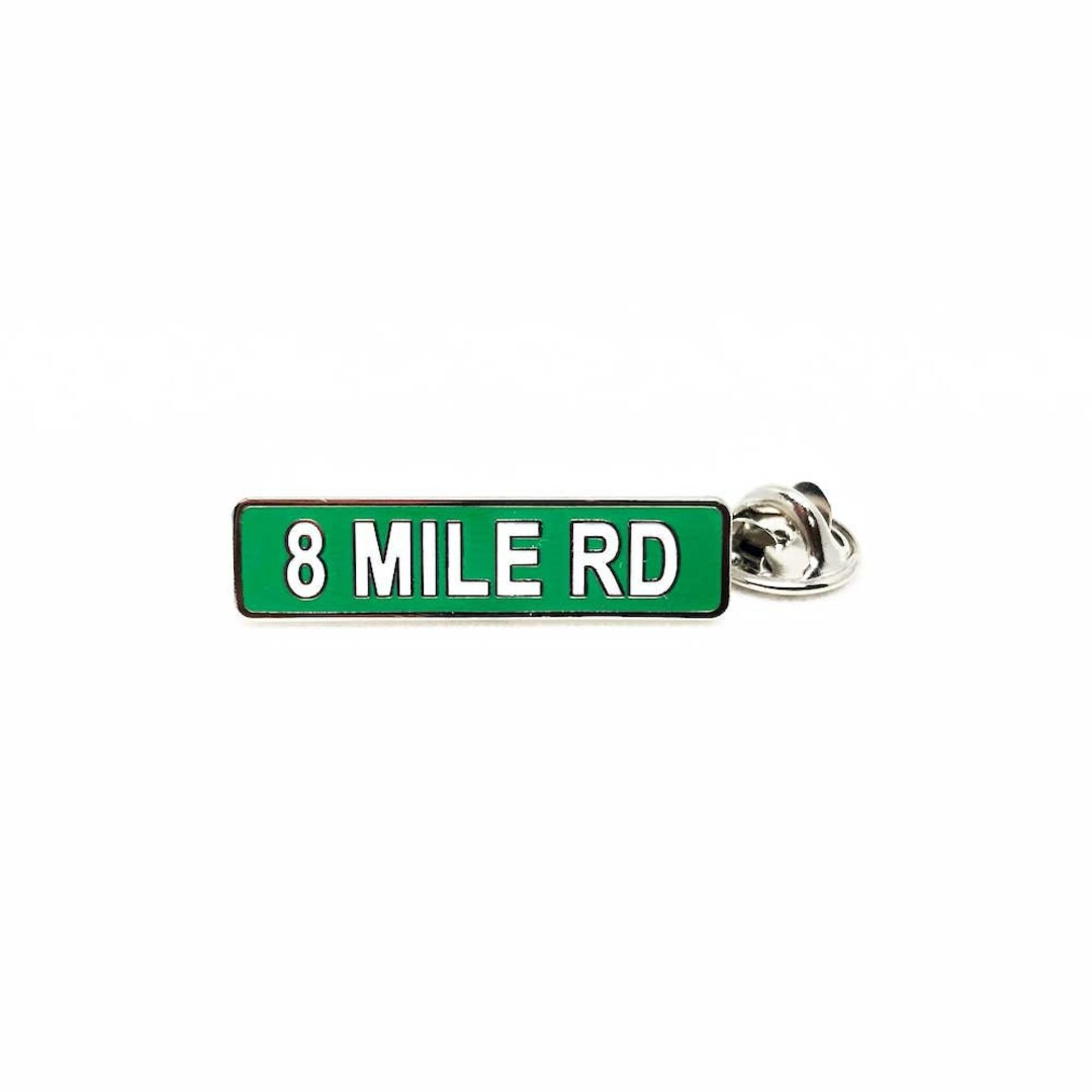 Enamel Pin - Detroit 8 Mile Road Street Sign - Etsy