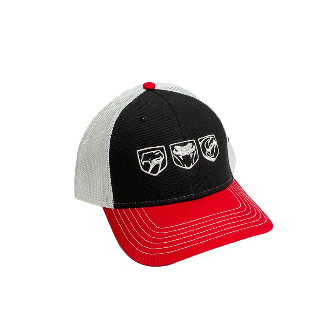 Hat - Dodge Viper Tri-logo - Black/white/red - Etsy