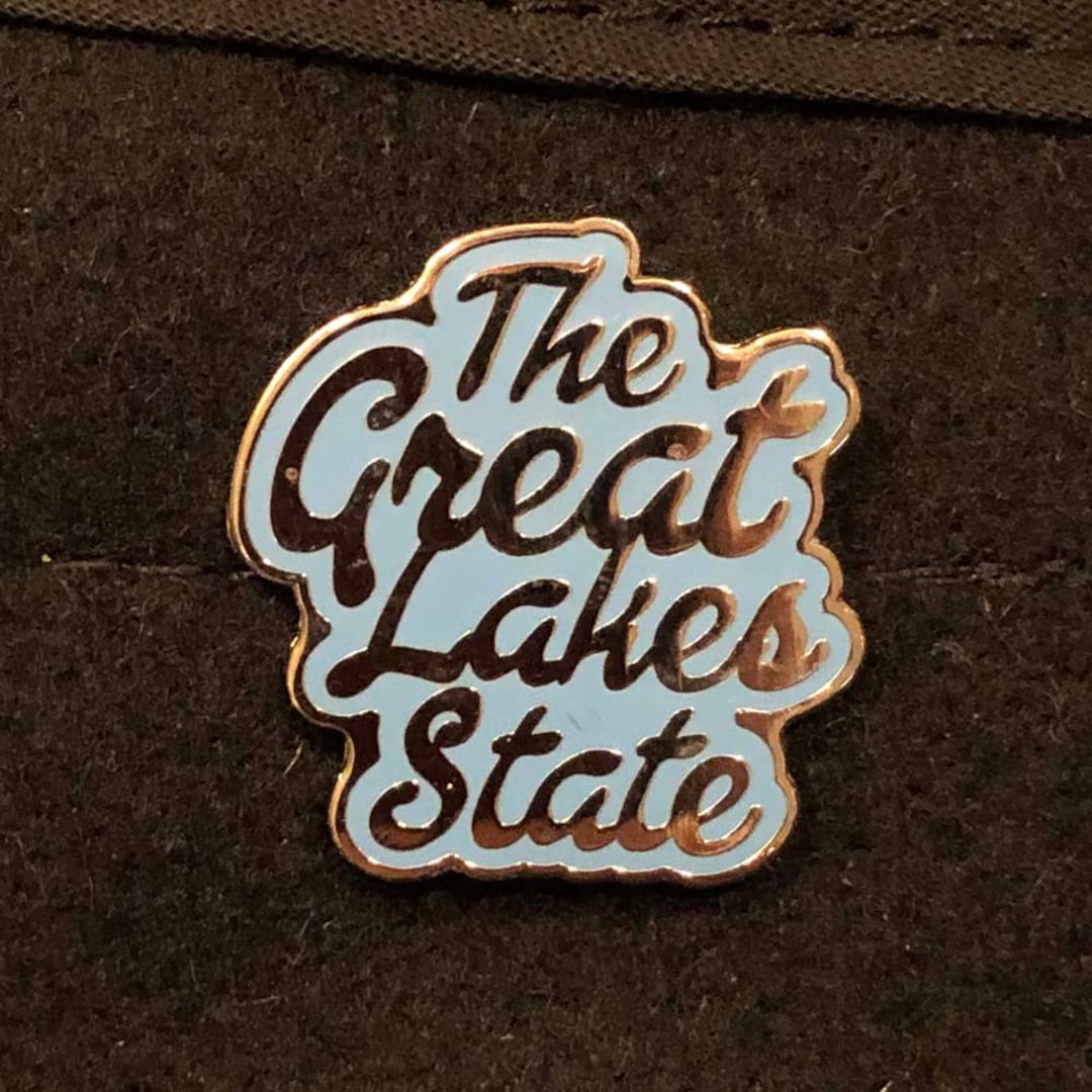 Enamel Pin - Michigan the Great Lakes State - Etsy