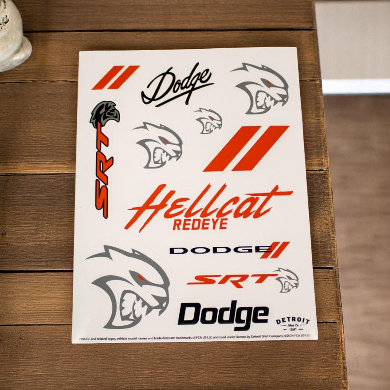 Sticker - Dodge Hellcat Redeye Sheet - Etsy