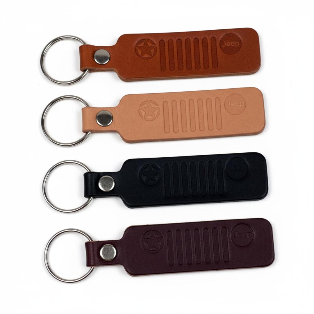Keychain - Jeep Grille Leather - Etsy