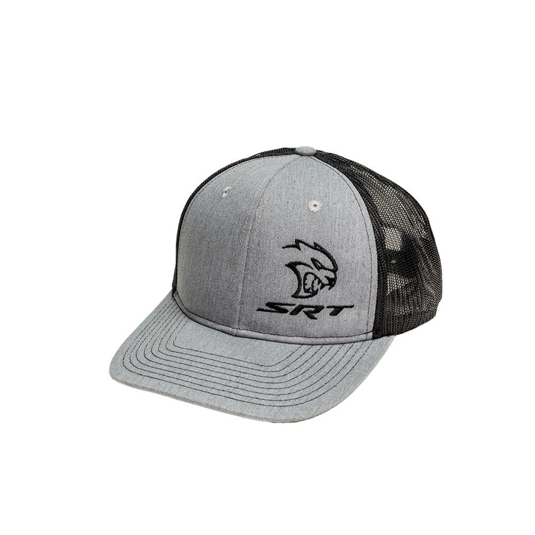 Hat - Dodge SRT Hellcat Snapback Trucker (heather Grey/black) - Etsy