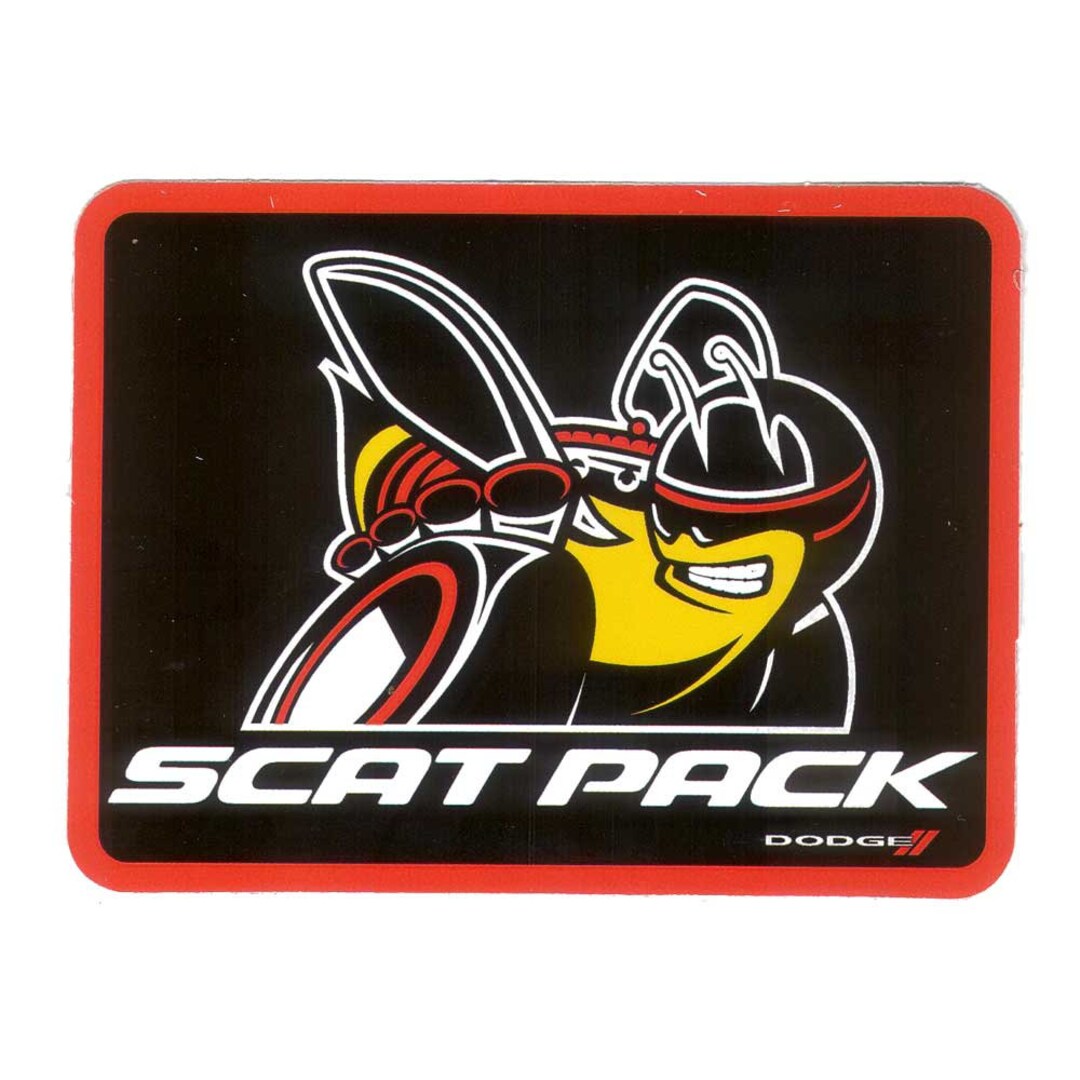 Sticker - Dodge Scat Pack Rectangle - Etsy