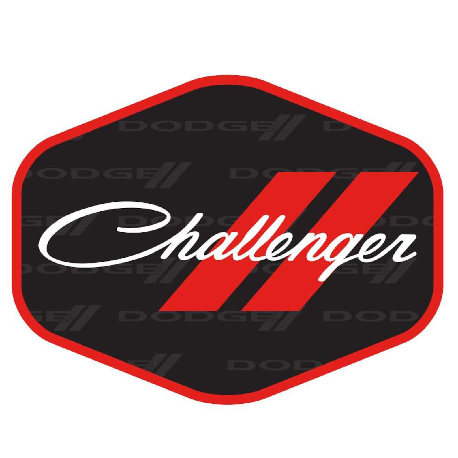 Sticker - Dodge Challenger Vintage Script Hex - Etsy