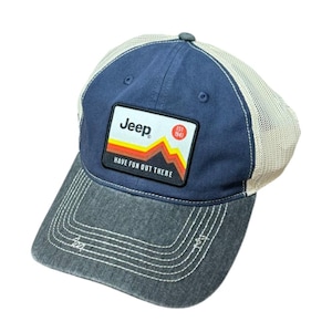 Hat - Jeep Have Fun Out There Patch Garment Washed Trucker - Etsy