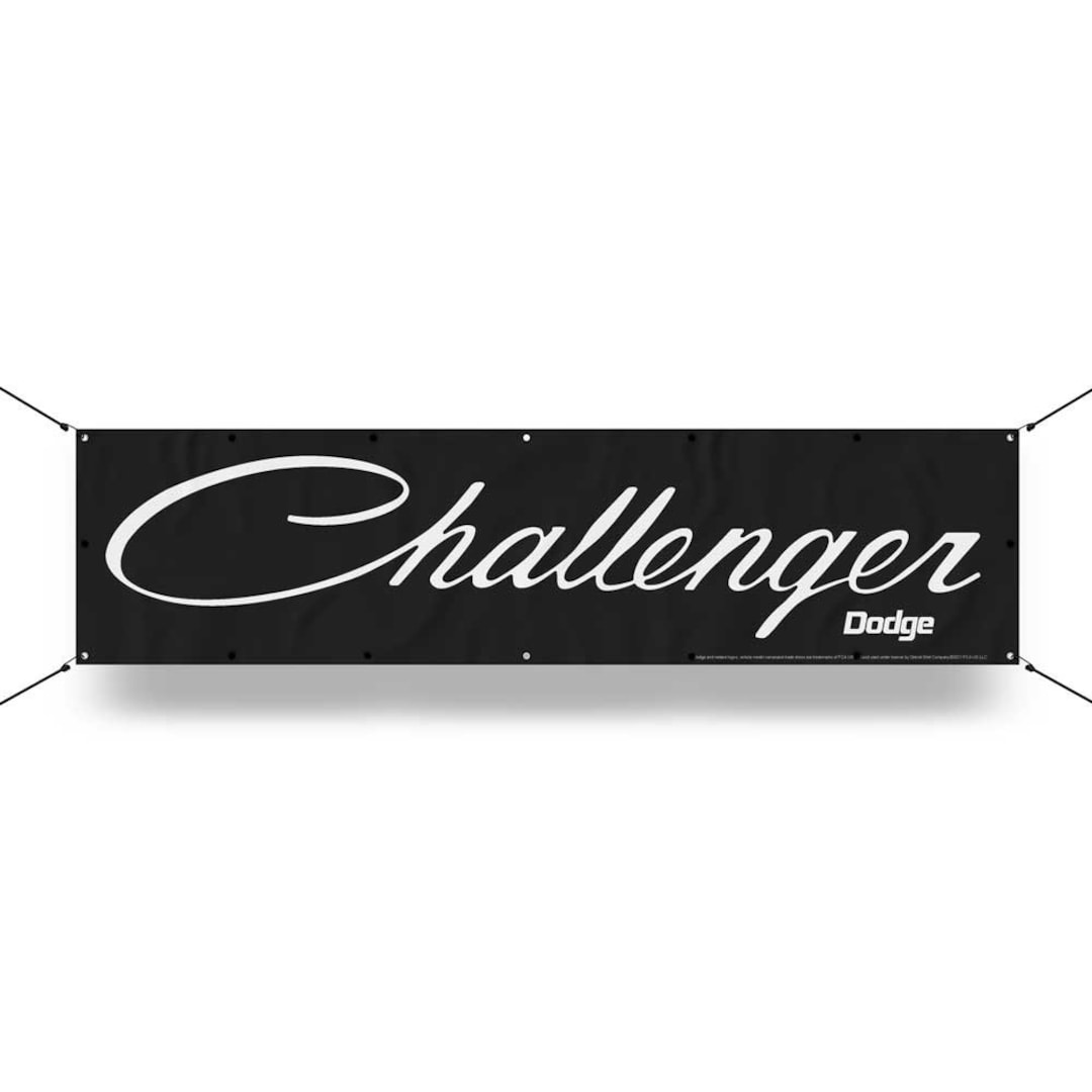 Banner - Dodge Challenger Script Long - Etsy