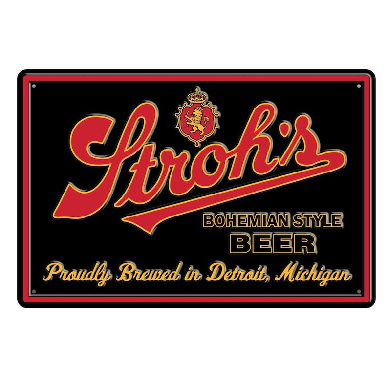 Metal Sign - Stroh's Beer - Etsy