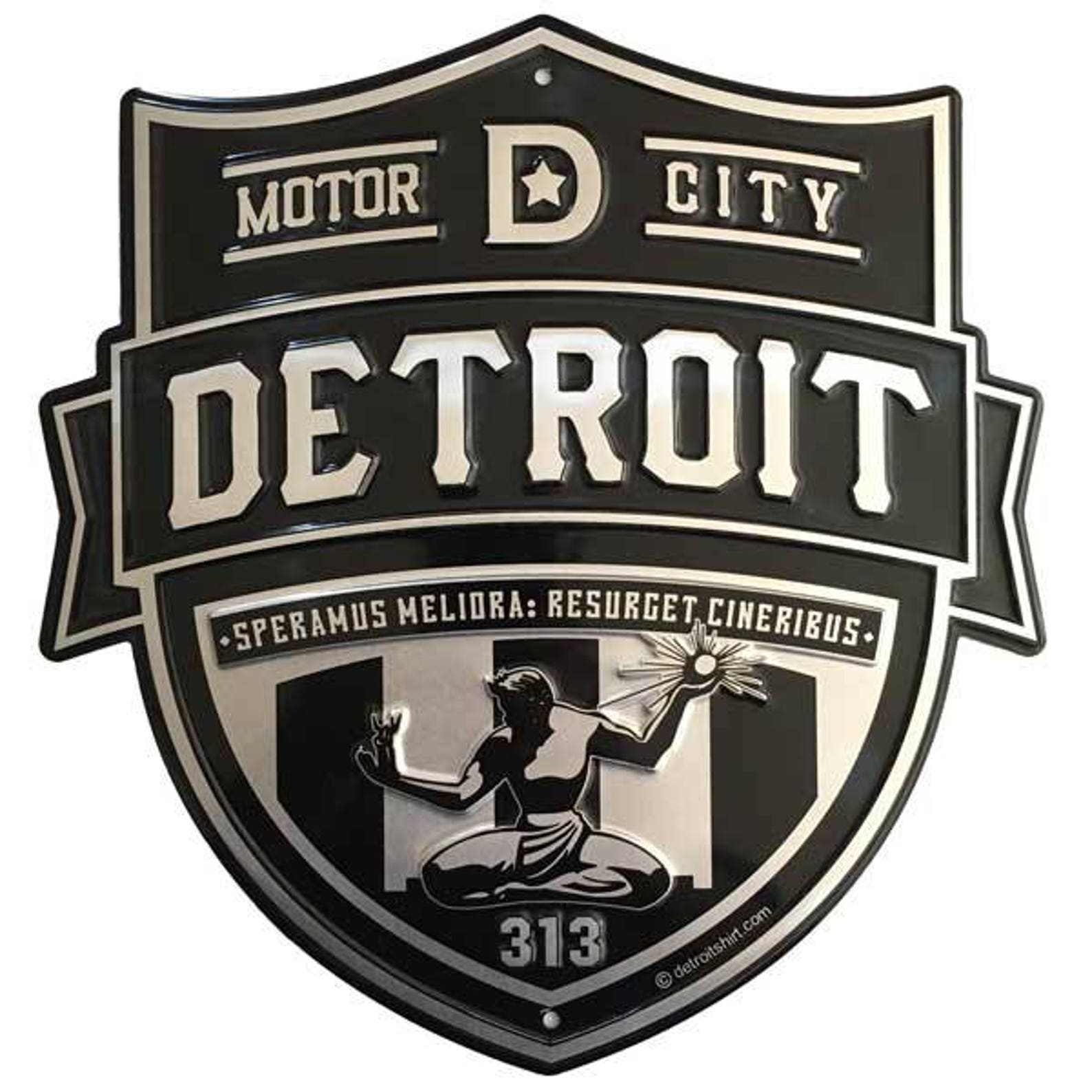 Metal Sign - Detroit Shield - Etsy