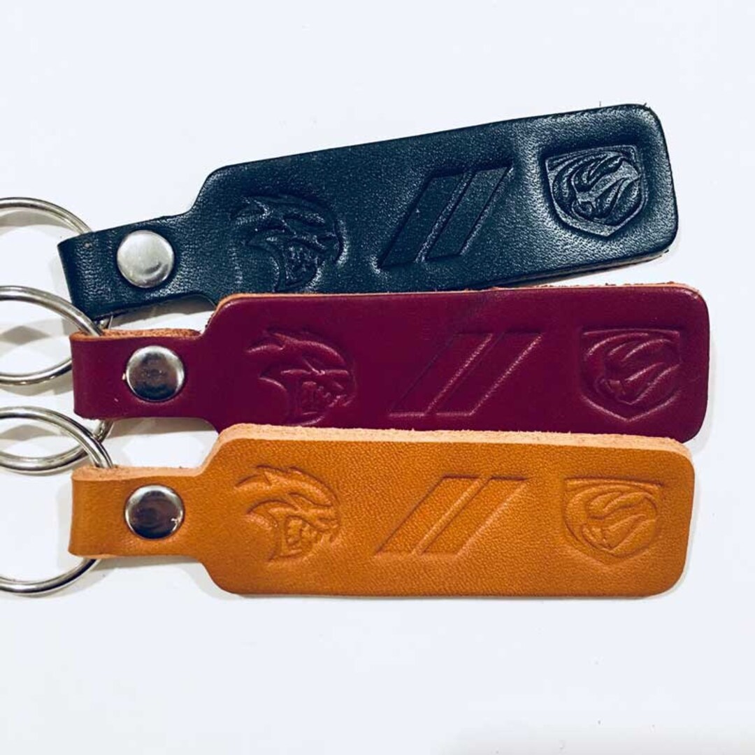 Keychain - Dodge SRT Hellcat and Viper Leather - Etsy