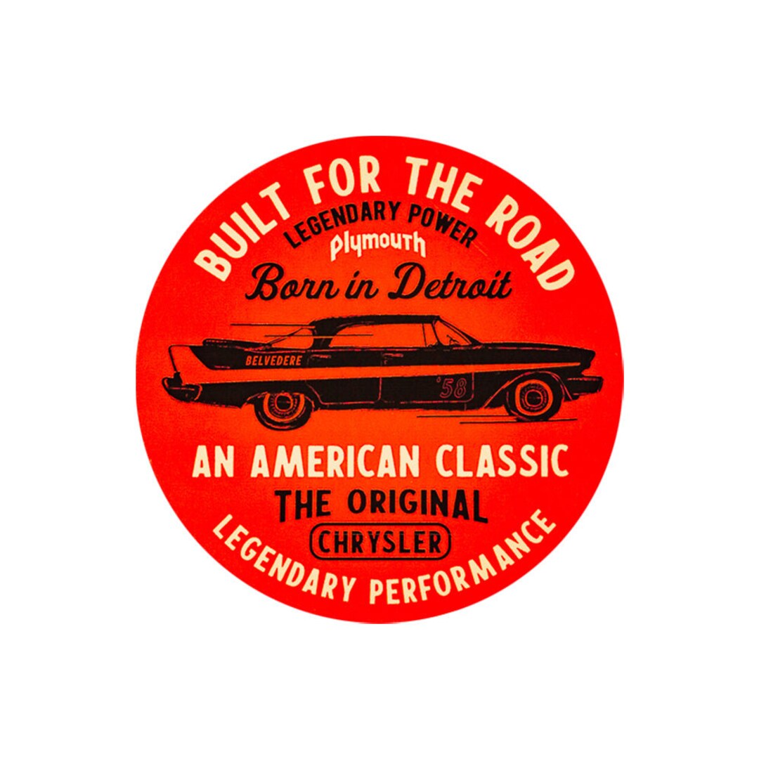 Sticker - Plymouth Built for the Road - Etsy