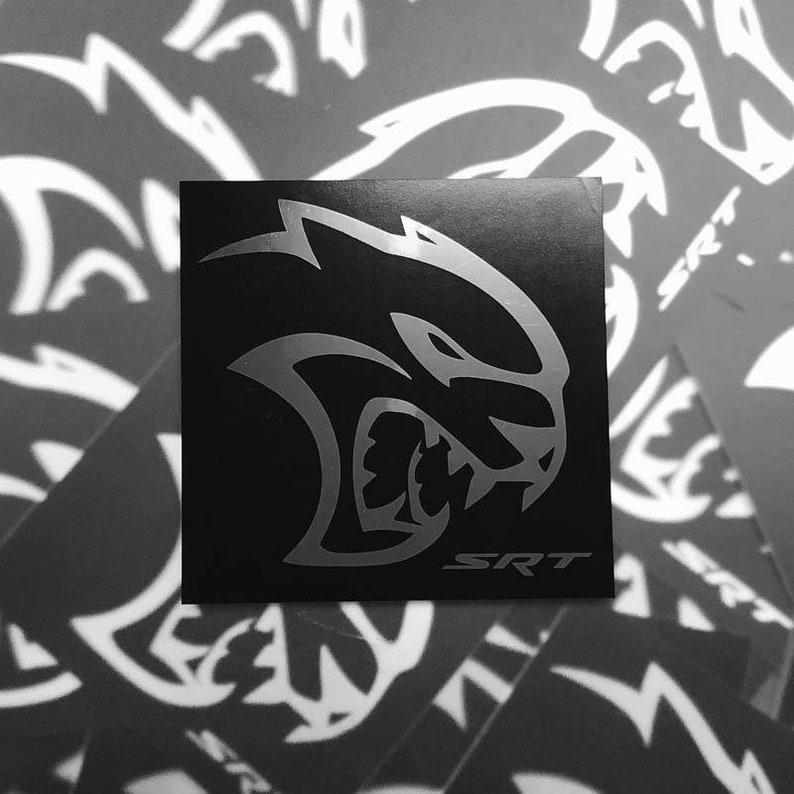 Sticker - Dodge SRT Hellcat - Black Chrome - Etsy