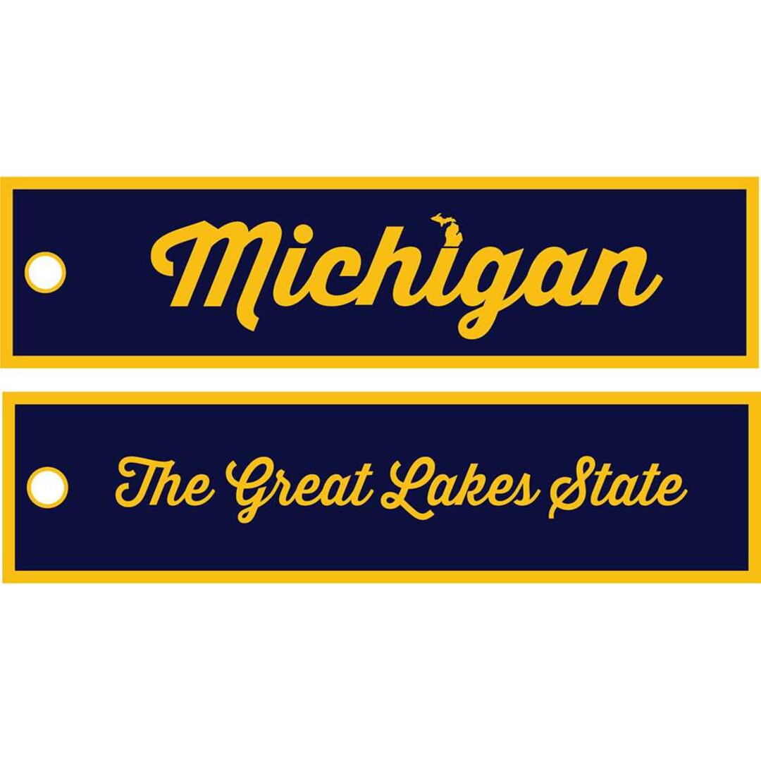 Keychain - Michigan Great Lakes Pull Maze/blue - Etsy