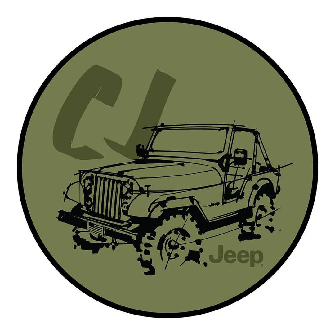 Sticker - Jeep® CJ - Round - Etsy