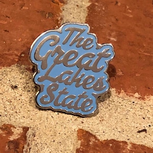 Enamel Pin - Michigan the Great Lakes State - Etsy