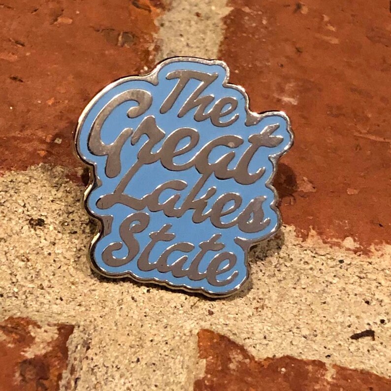 Enamel Pin Michigan the Great Lakes State - Etsy